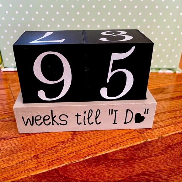 Other | Weeks Til I Do Countdown Calendar Block | Poshmark